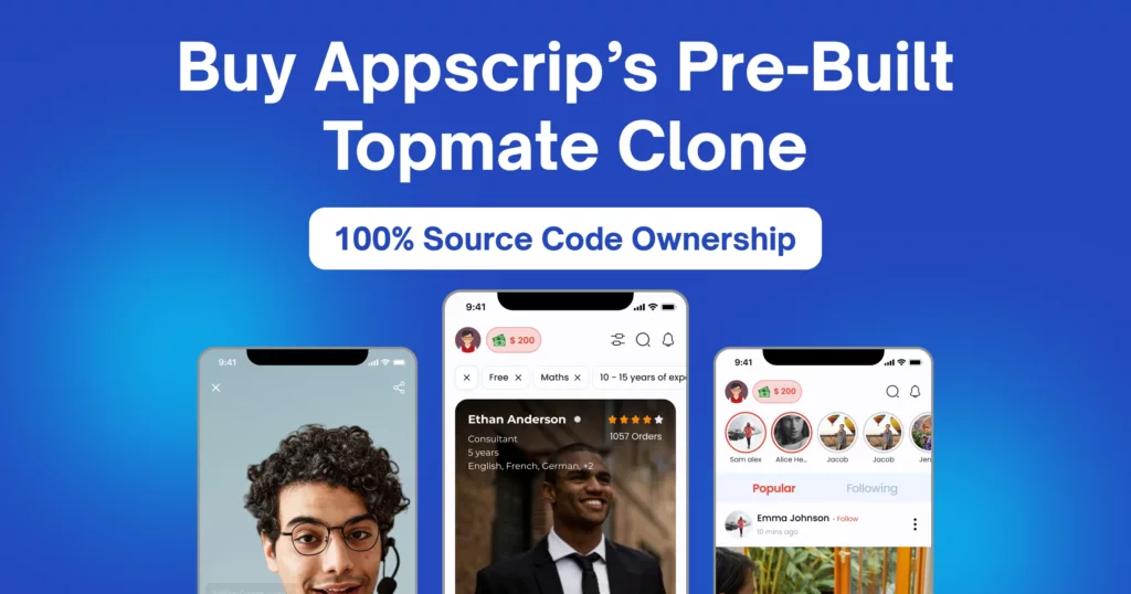 Topmate Clone 2026 | Launch Your Mentoring App With Appscrip