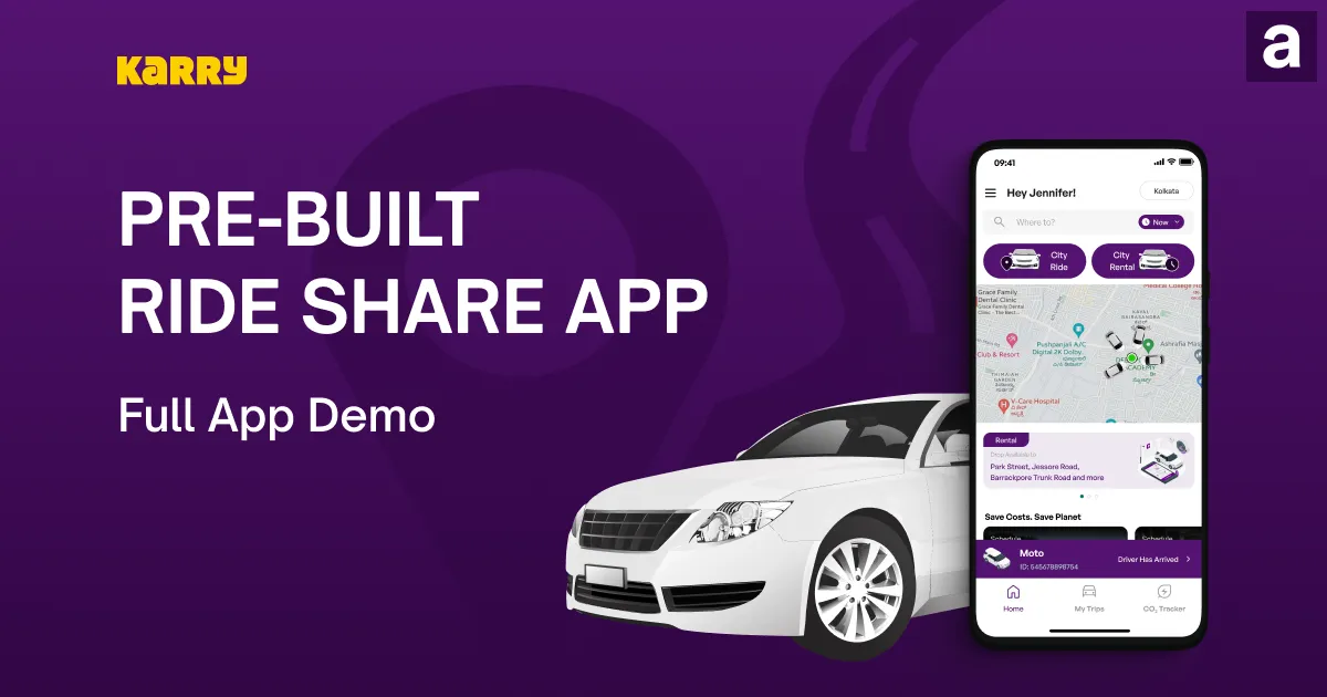 Pre-Built Ride Share App | Launch Faster, Scale Smarter With Appscrip ...